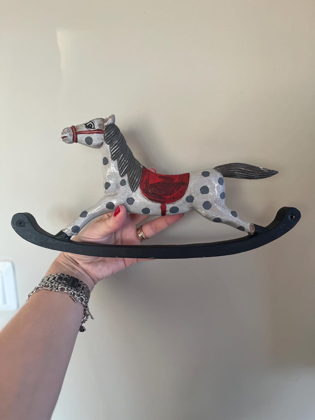 Vintage Wooden Rocking Horse , Home Decoration - Etsy