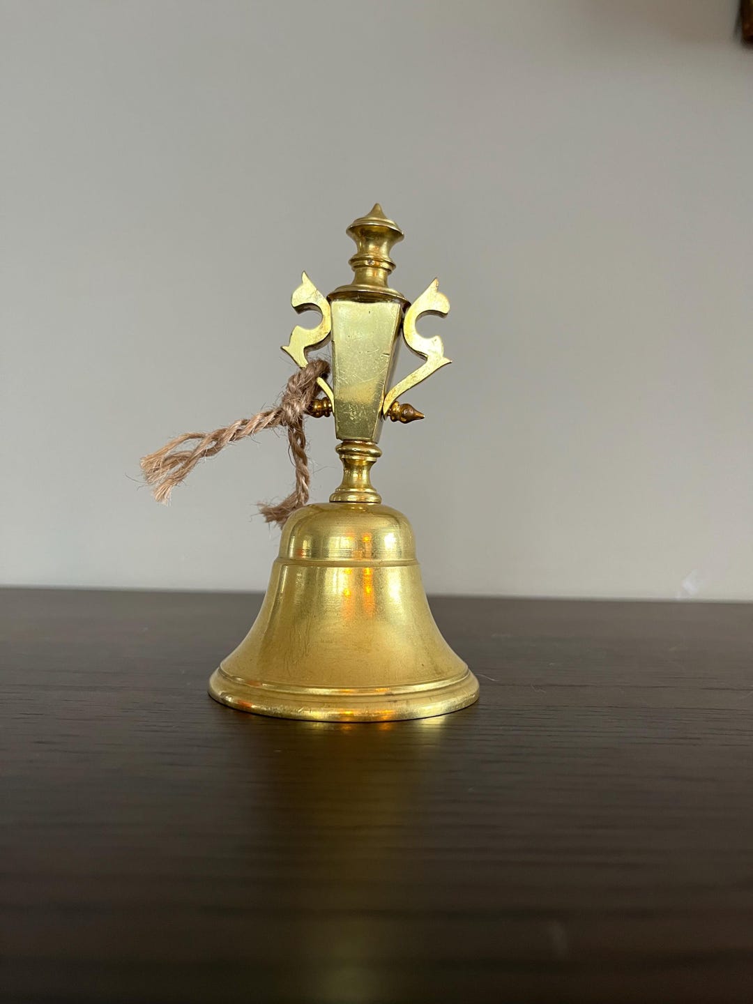 Vintage Brass Bell Desktop Handbell - Etsy