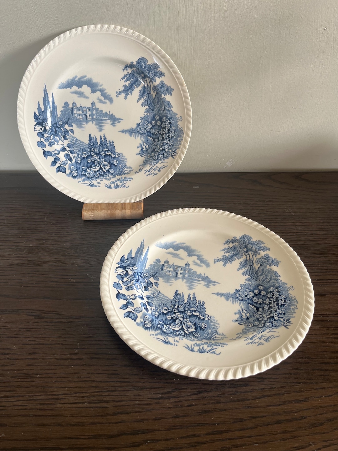 2 Vintage Dinner Plates/ Johnson Bros Castle on the Lake , Old England ...