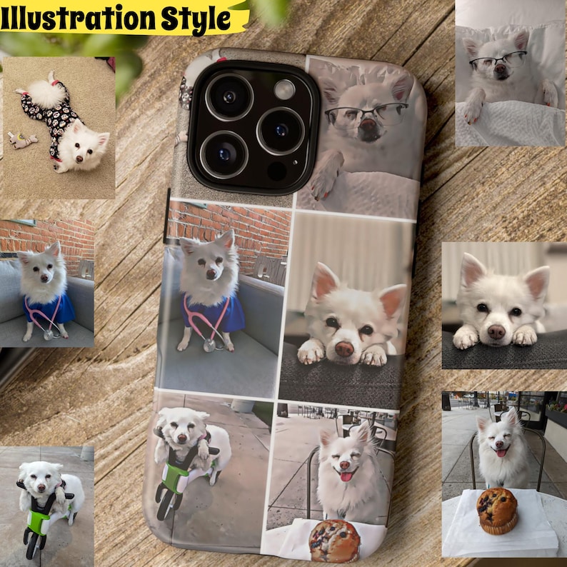 Custom Pet Phone Case Photo Collage and Name, iPhone 17 Magsafe Collage ...