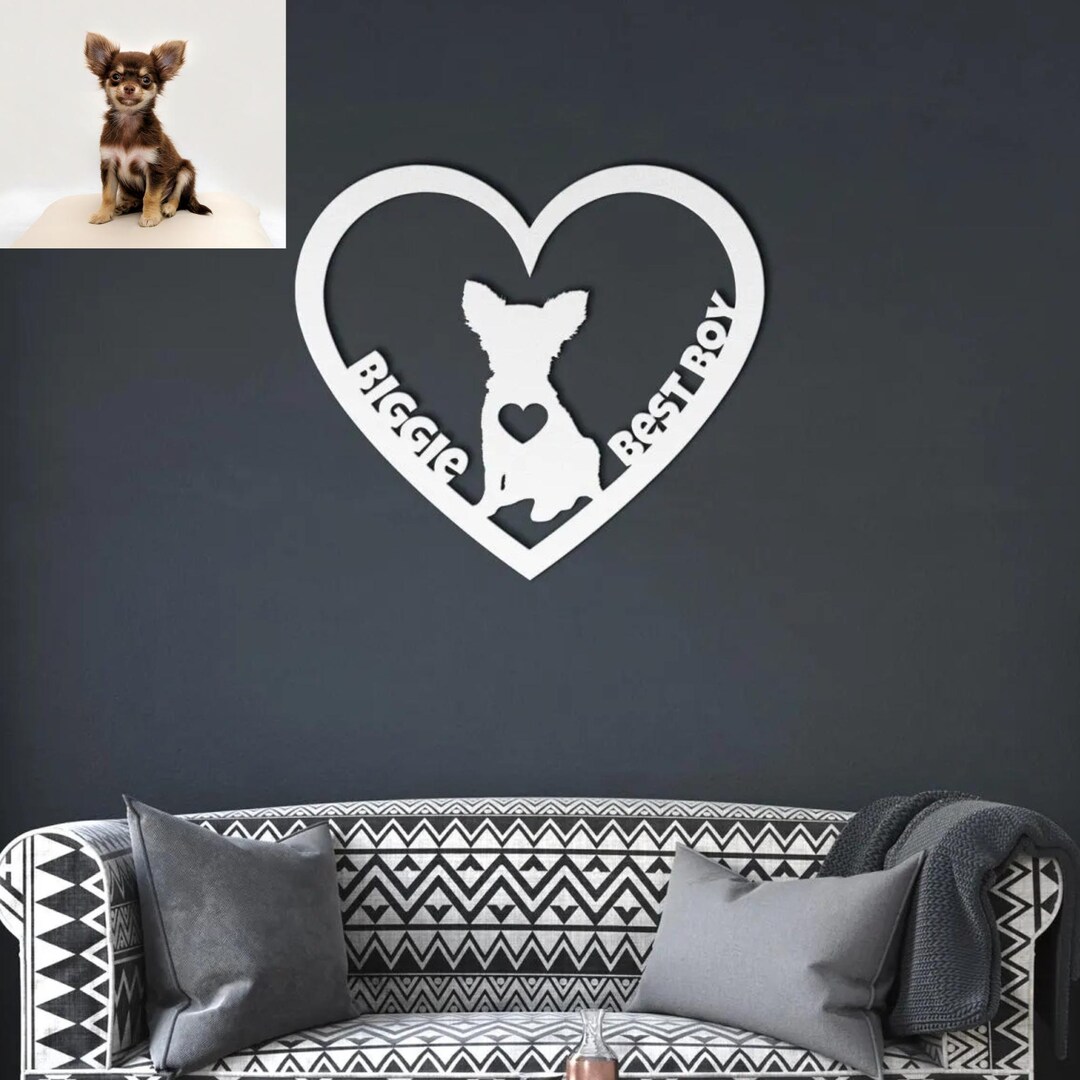 Personalized Pet Memorial Sign: Custom Metal Dog Silhouette Art - Etsy