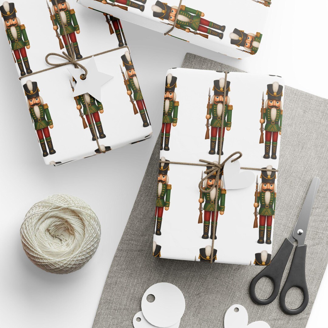 Nutcracker Wrapping Paper Holiday Gift Wrap Nutcracker Gift Wrap ...