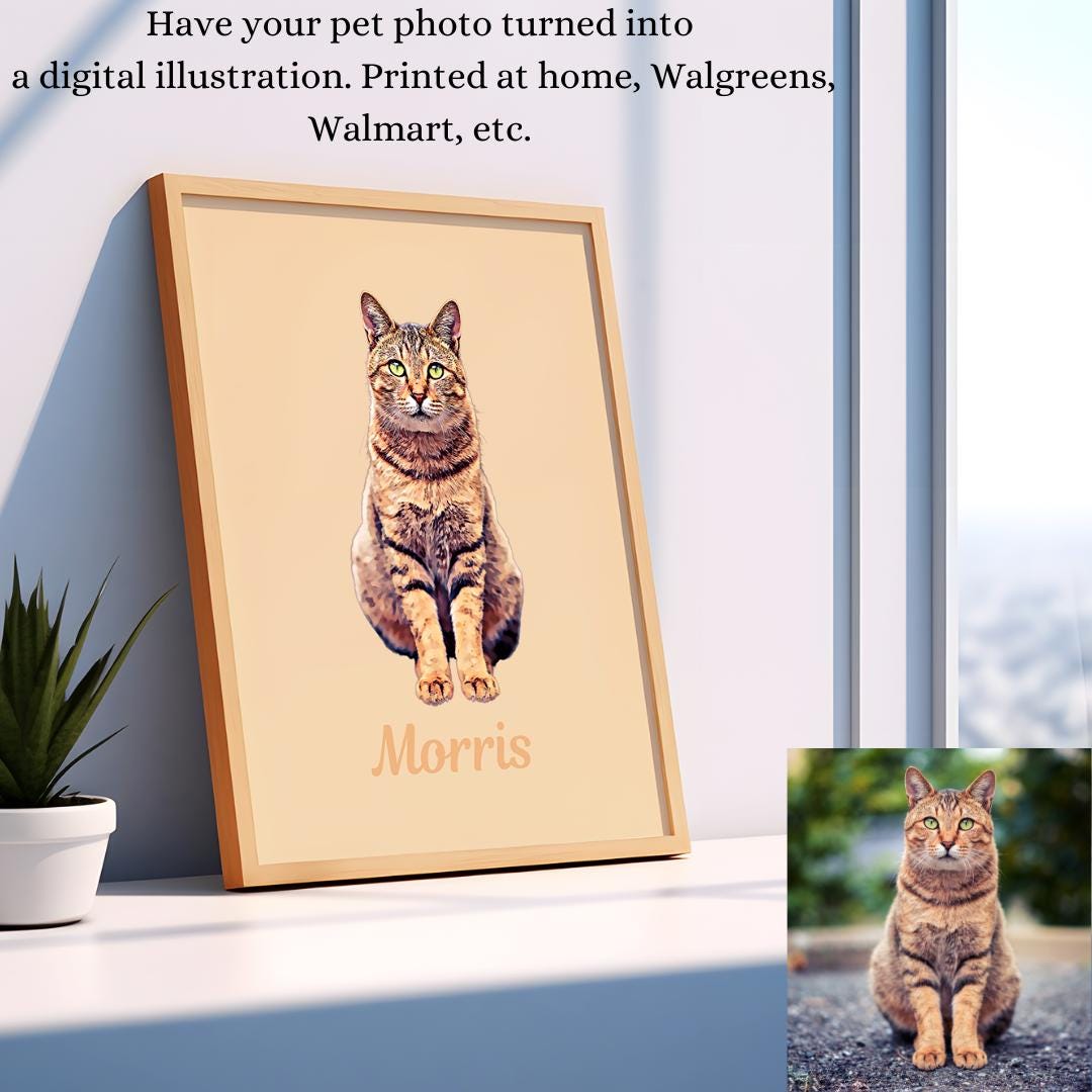 Personalized Pet Portraits, Pet Portraits From Photo, Custom Pet ...