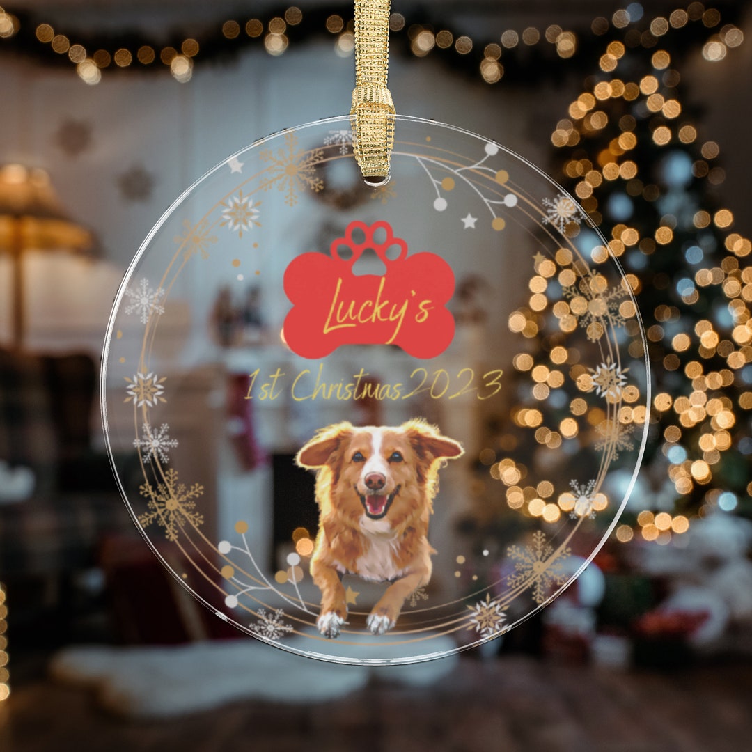 Personalized Pet Ornament Using Pet's Photo Name Custom Ornament ...