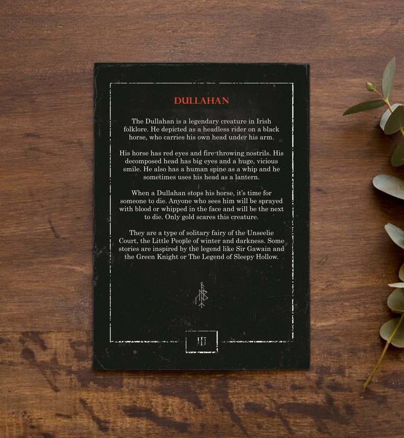 Dullahan Print, Dullahan A4 Poster, Illustration Print - Etsy