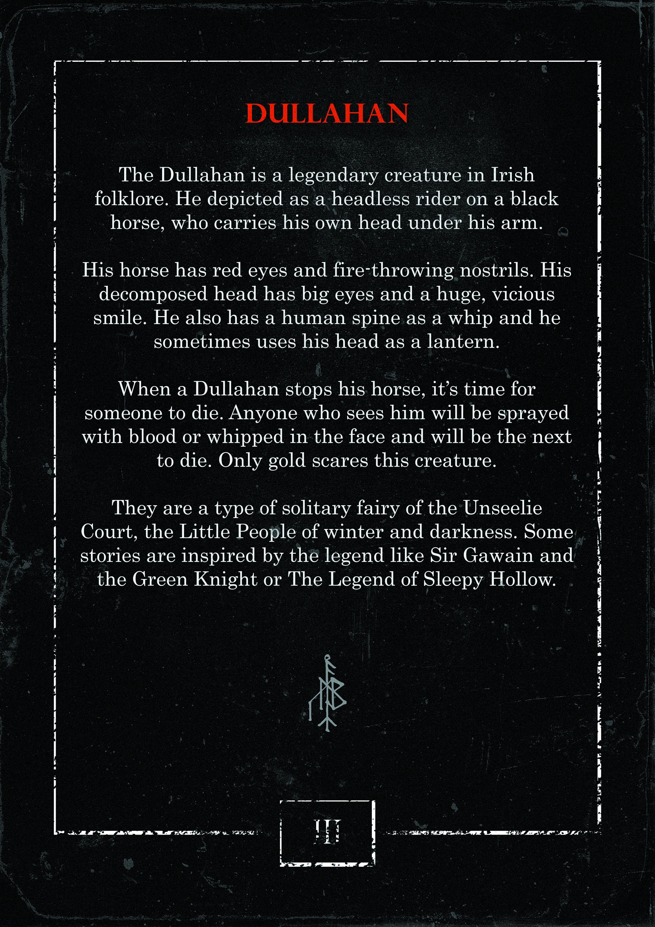 Dullahan Print, Dullahan A4 Poster, Illustration Print - Etsy