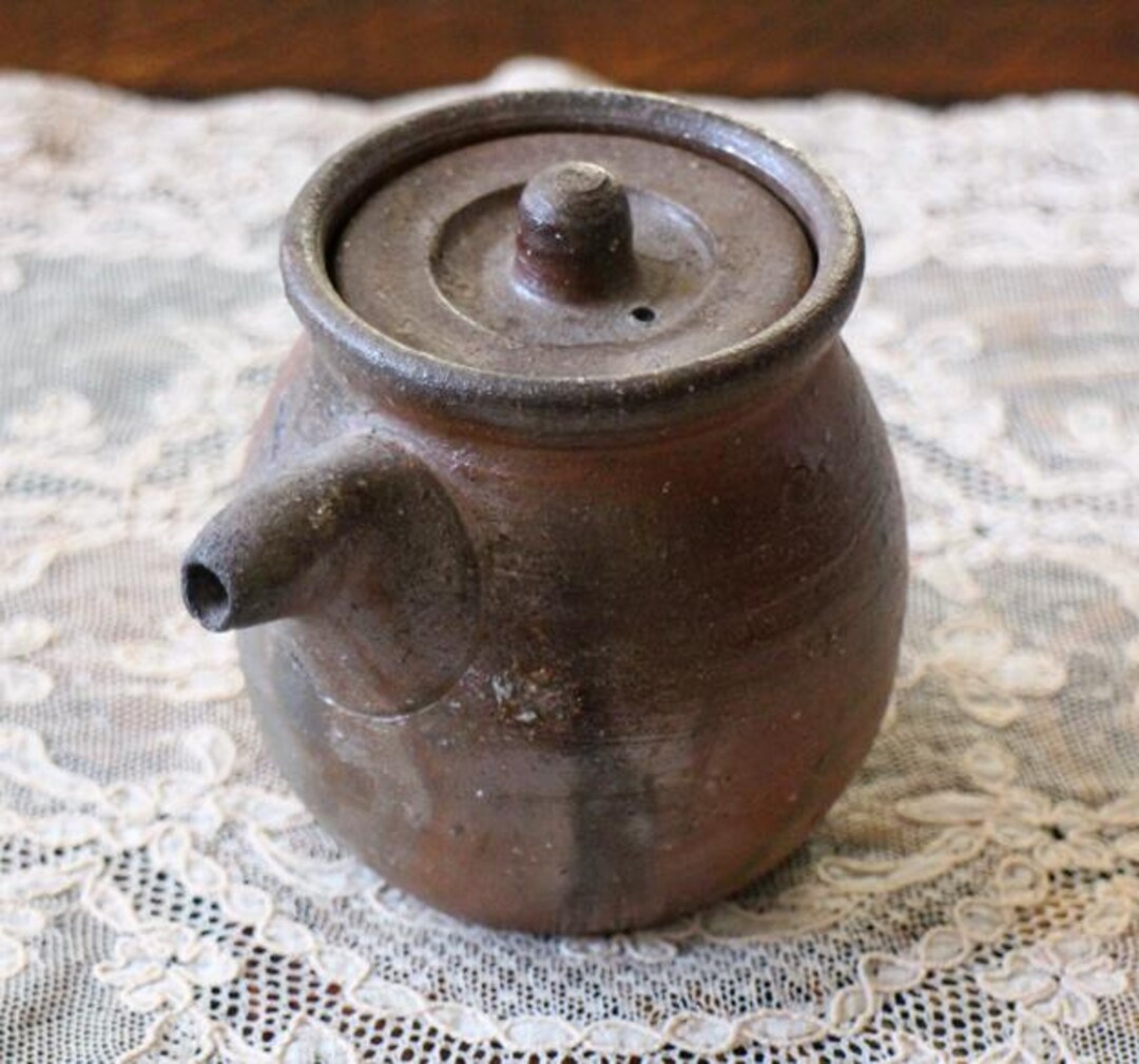 Bizen Ware Soy Sauce Pot by Hisashi Ohtomo Vintage Bizen Yaki Dispenser ...