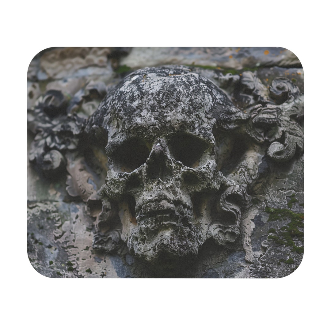 Cemetery Art Tombstones Mouse Pad rectangle Gothic Skull Ancient ...