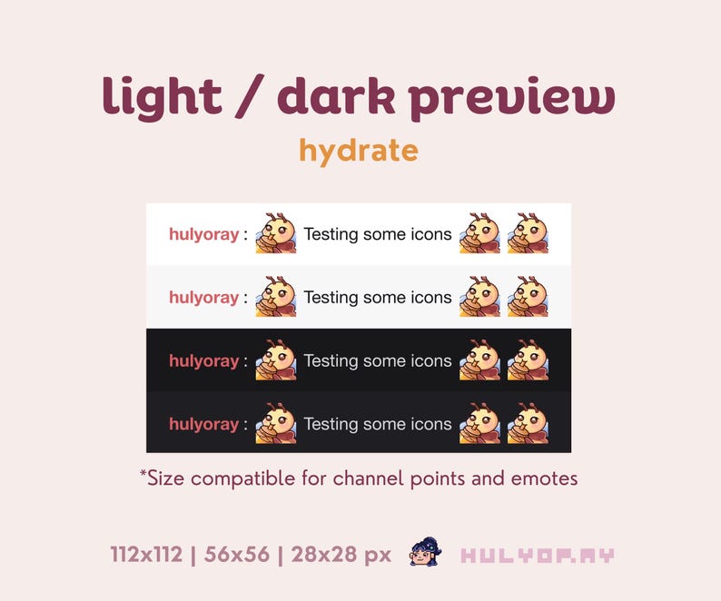 Bee | Twitch Emote | Hydrate | Channel Point | Cute | Honey Jar | Drink ...