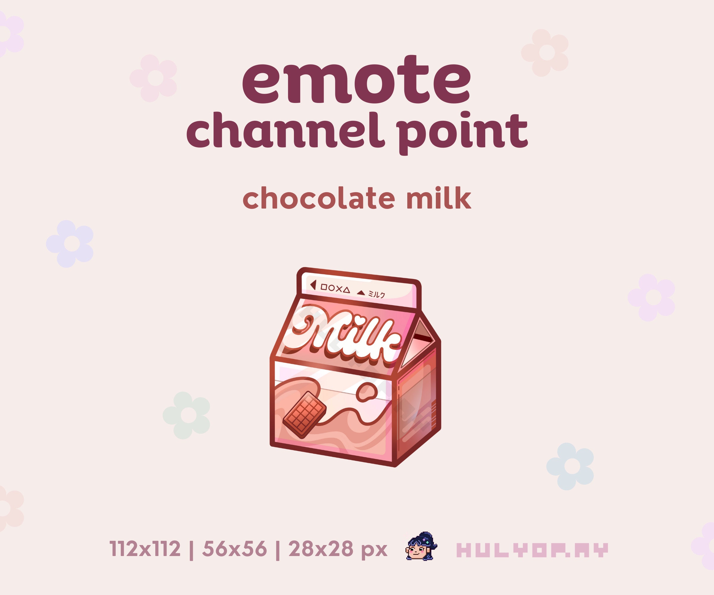 Chocolate Milk Carton Channel Point Twitch Emote Hydrate Reward Drink ...