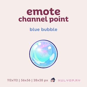 Blue Bubble | Channel Point | Twitch Emote | Multicolor Bubbles | Cute ...