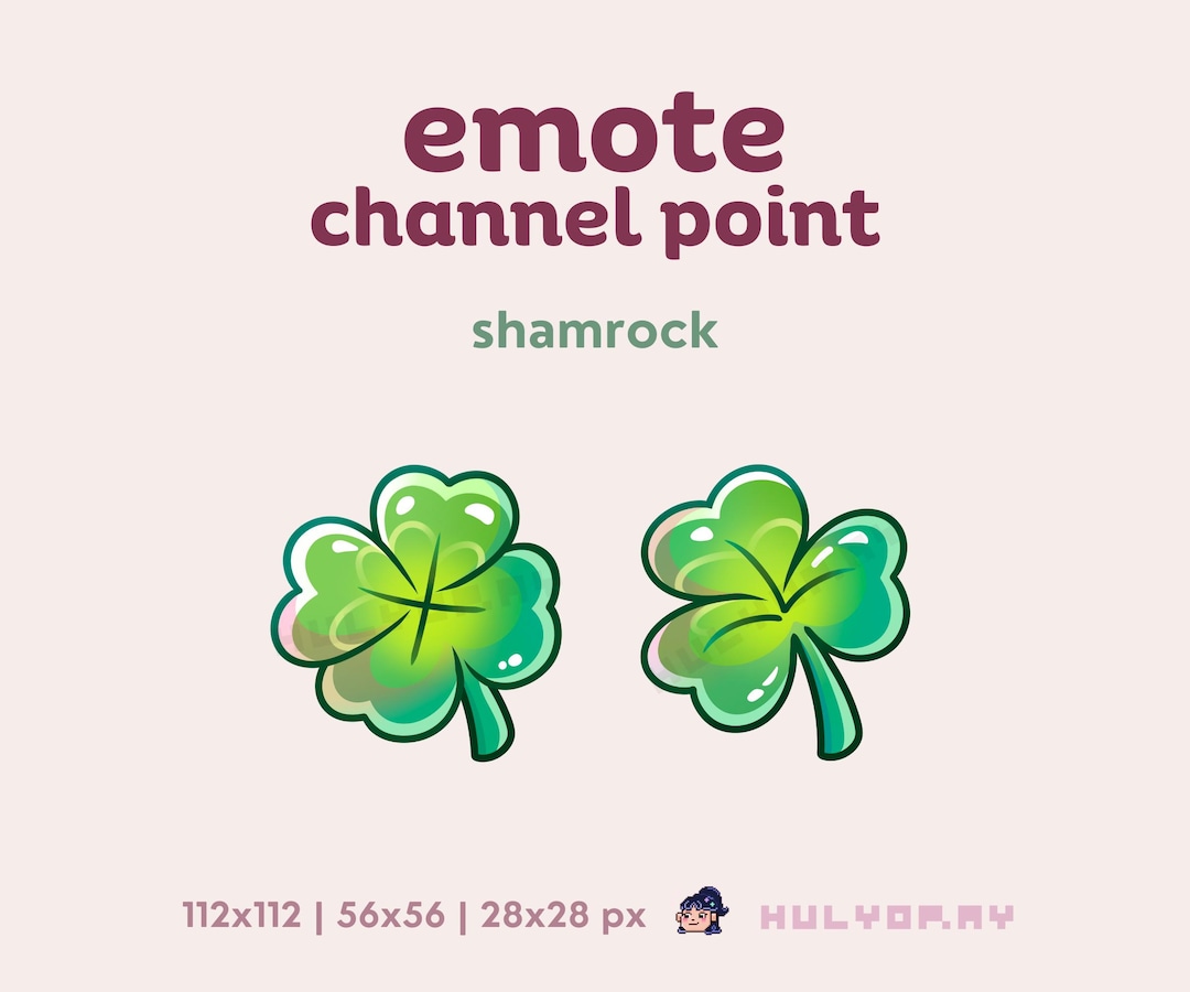 Shamrock | Channel Point | Twitch Emote | Four-leaf Clover | Lucky | St ...