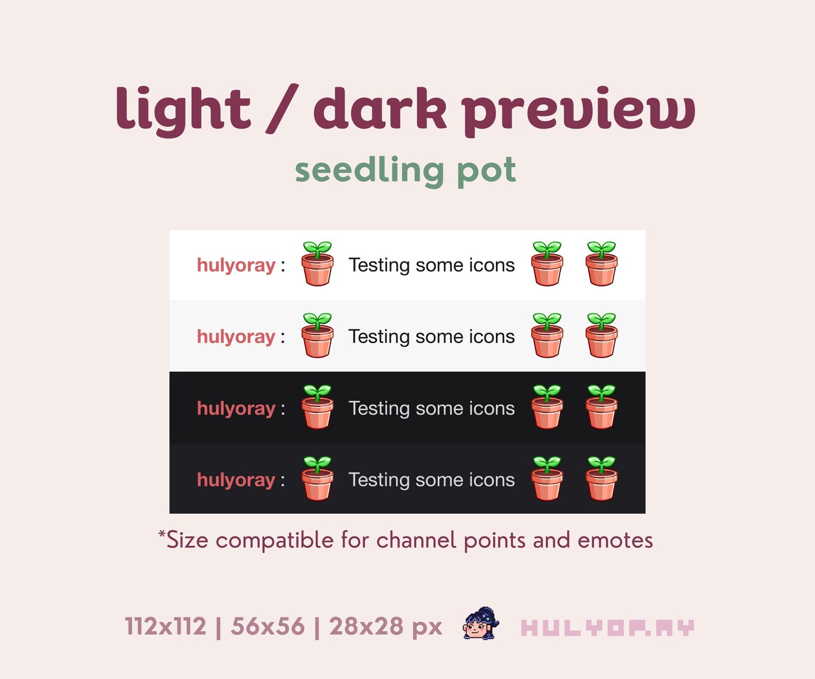 Seedling Pot | Channel Point | Twitch Emote | Baby Plant | Garden ...