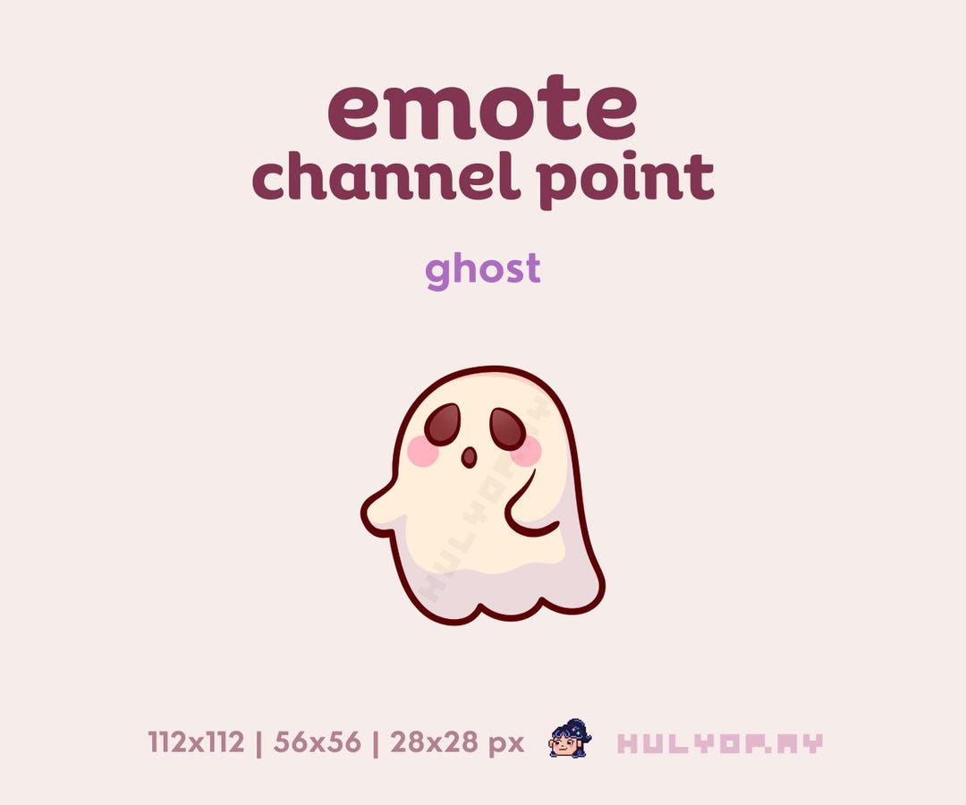 Ghost | Channel Point | Twitch Emote | Cute Boo | Spooky Halloween ...