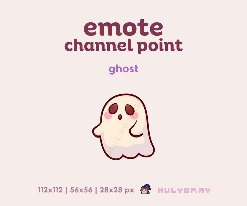 Ghost | Channel Point | Twitch Emote | Cute Boo | Spooky Halloween ...