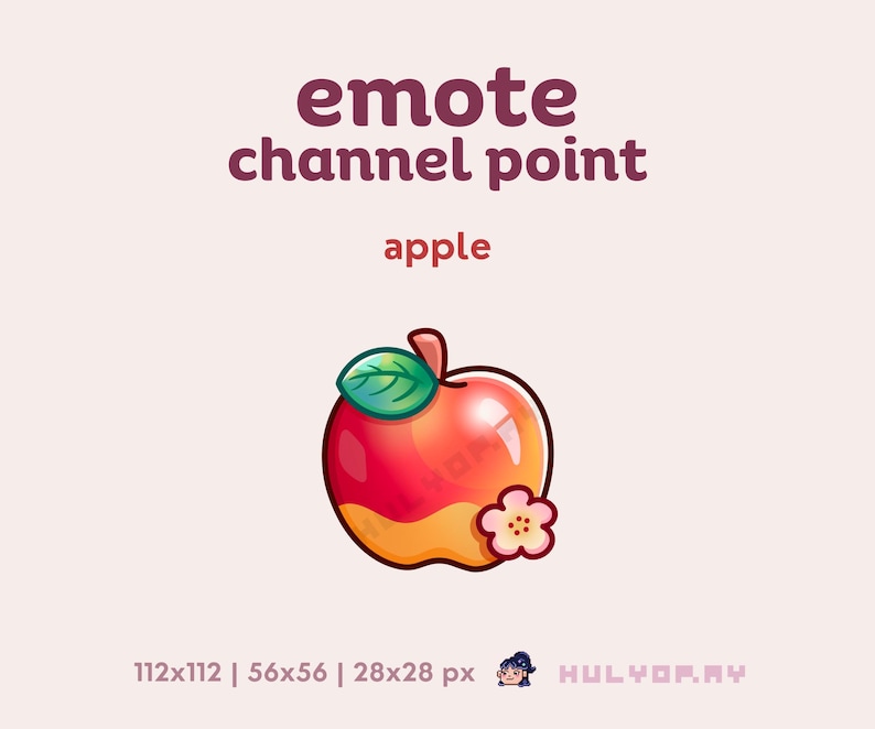 Apple Channel Point | Emote for Twitch, Discord, and Youtube (digital ...
