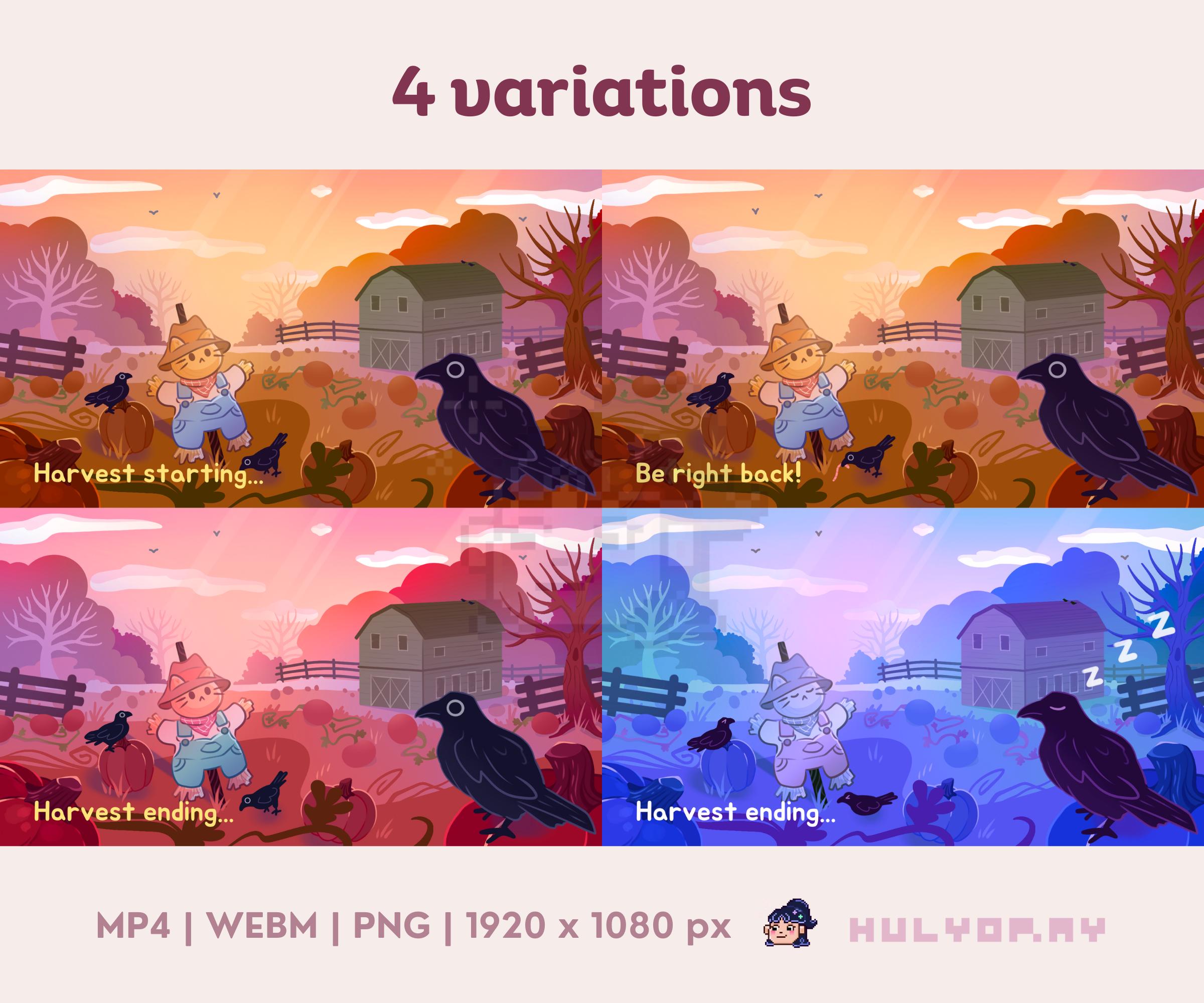 Pumpkin Patch | Animated Stream Screen | Twitch Overlay | Autumn ...