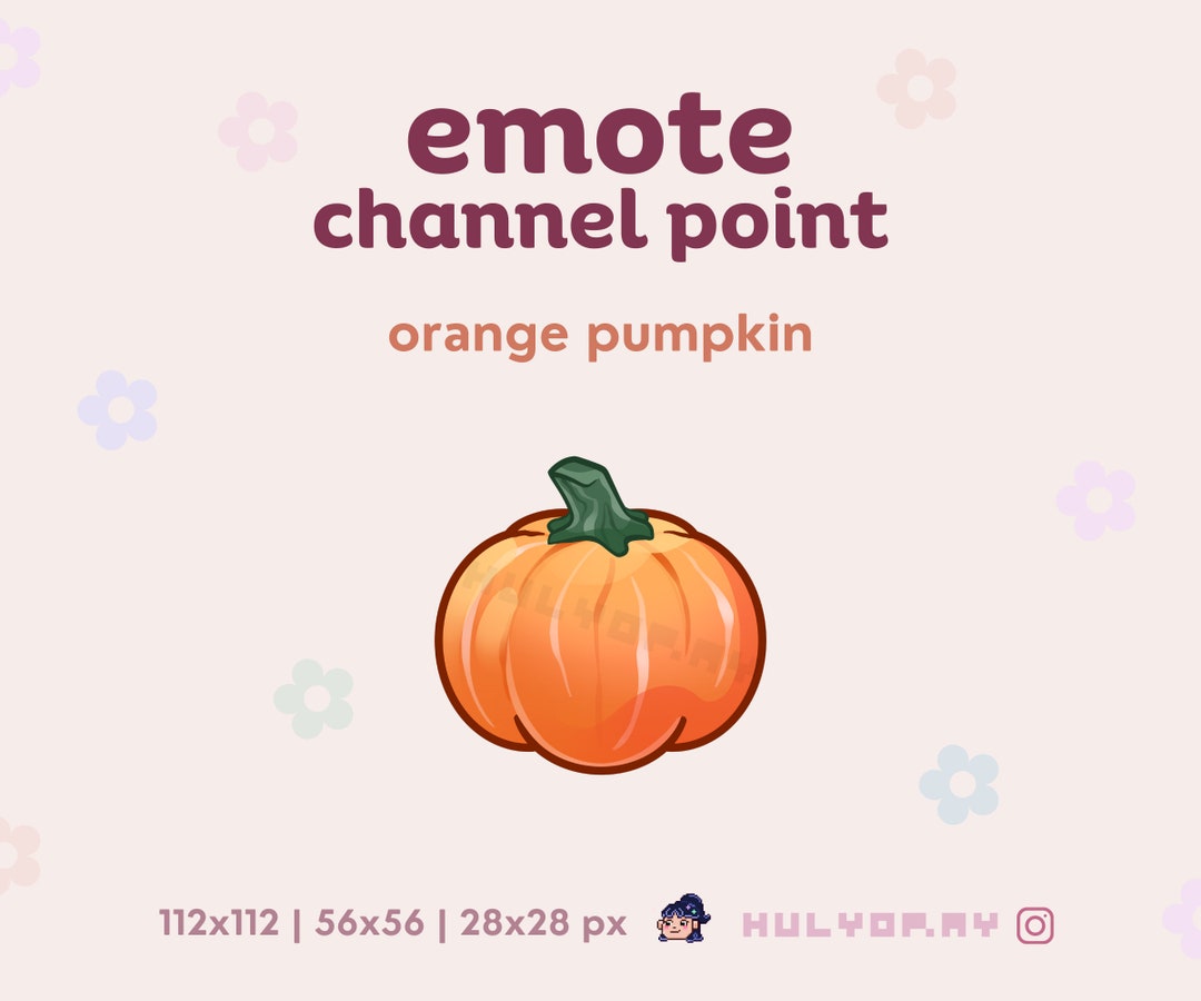 Orange Pumpkin Channel Point Twitch Emote Fall Autumn Halloween Winter ...