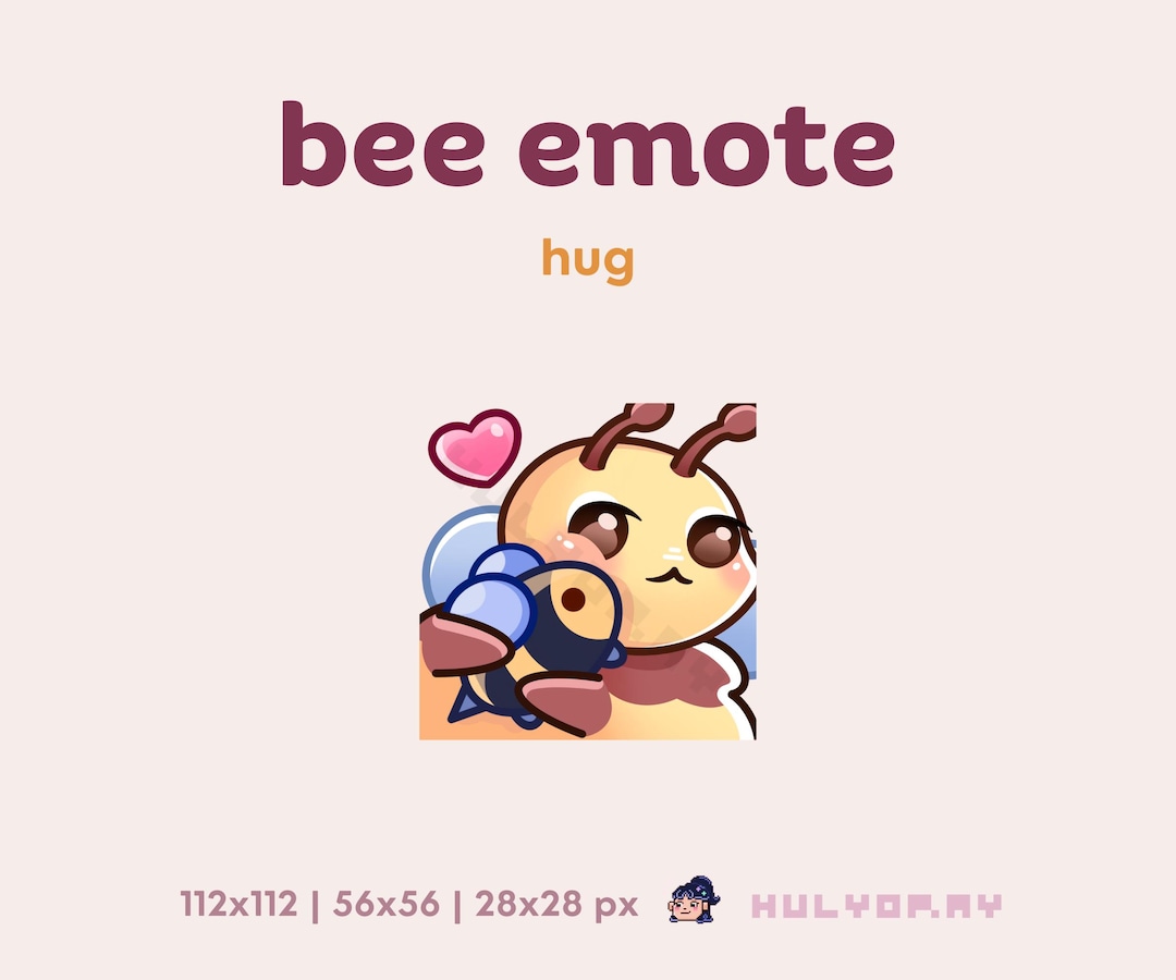 Bee | Twitch Emote | Hug | Channel Point | Cute | Plushie | Cuddle ...