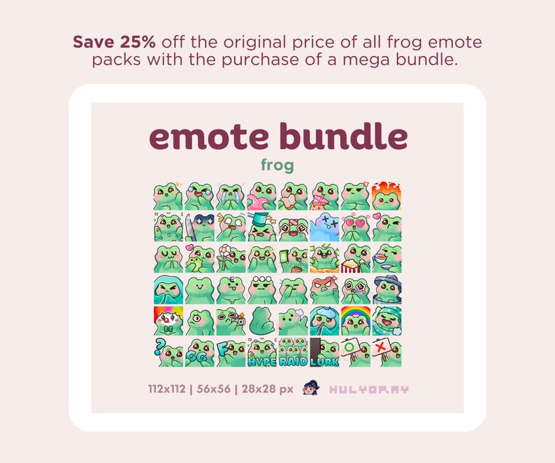 8 Twitch Emotes | Cute Frog | Channel Points | Emoji Bundle | Toad | GG ...