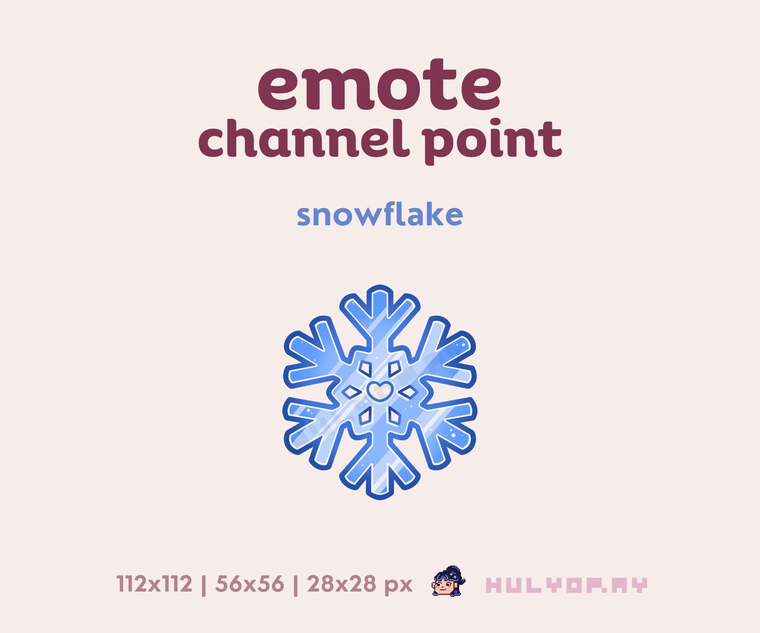Snowflake | Channel Point | Twitch Emote | Ice | Heart | Winter ...