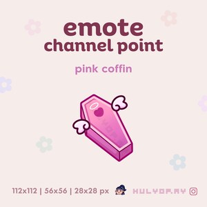 Pink Coffin Channel Point Twitch Emote Halo Angel Wings RIP Rest in ...