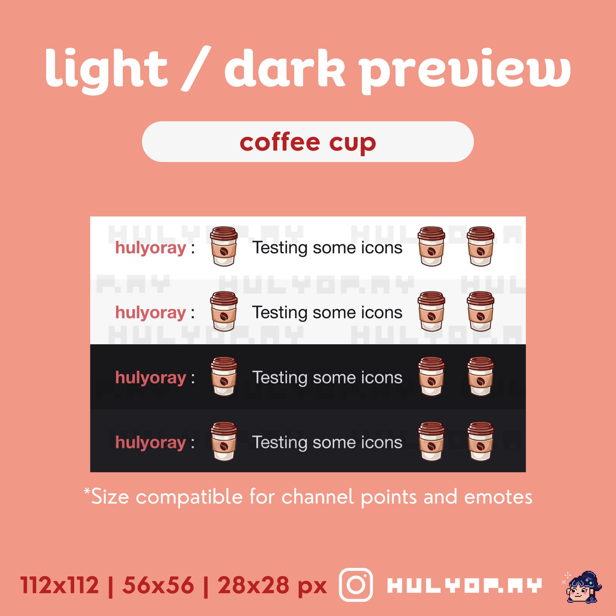 Coffee Cup Channel Point Twitch Emote Cafe Coffee Bean Discord Youtube Hydrate Reward Drink ...