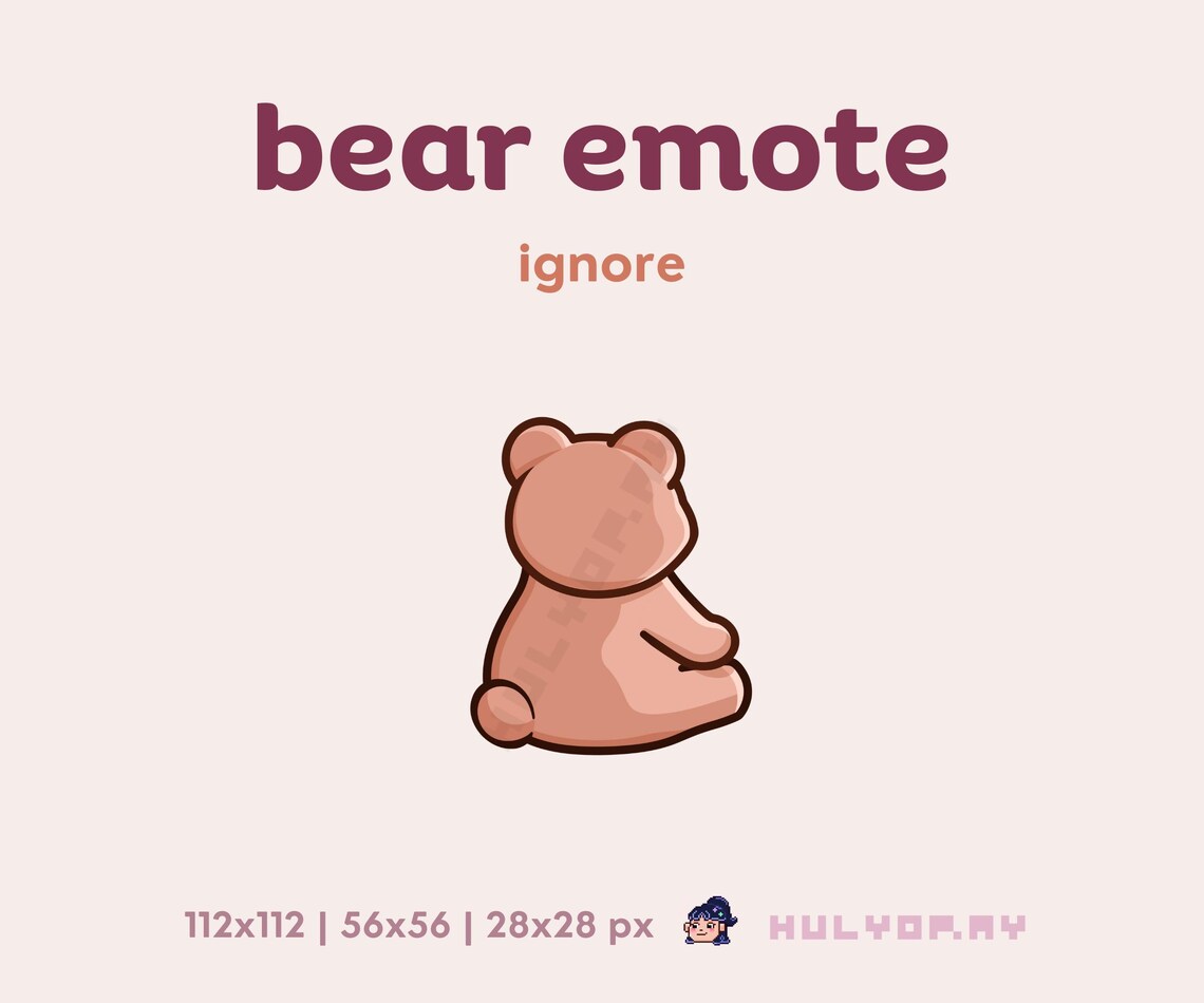 Grizzly Bear | Twitch Emote | Ignore | Channel Point | Cute Cub | Teddy ...