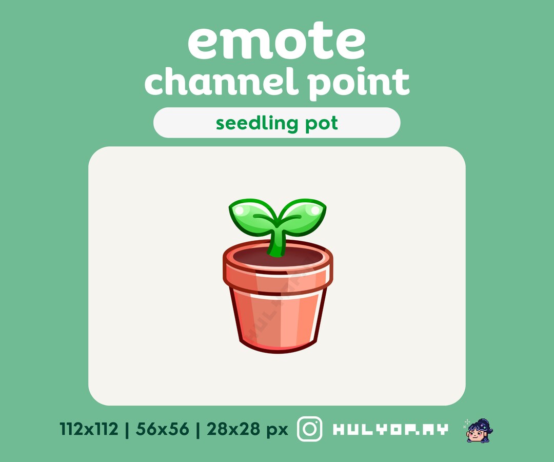 Seedling Pot Channel Point Twitch Emote Baby Plant Garden Cute ...