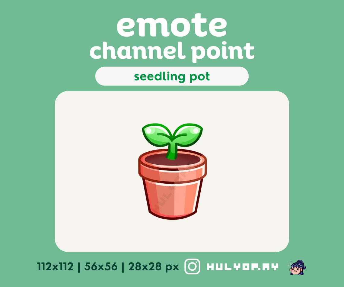 Seedling Pot Channel Point Twitch Emote Baby Plant Garden Cute ...