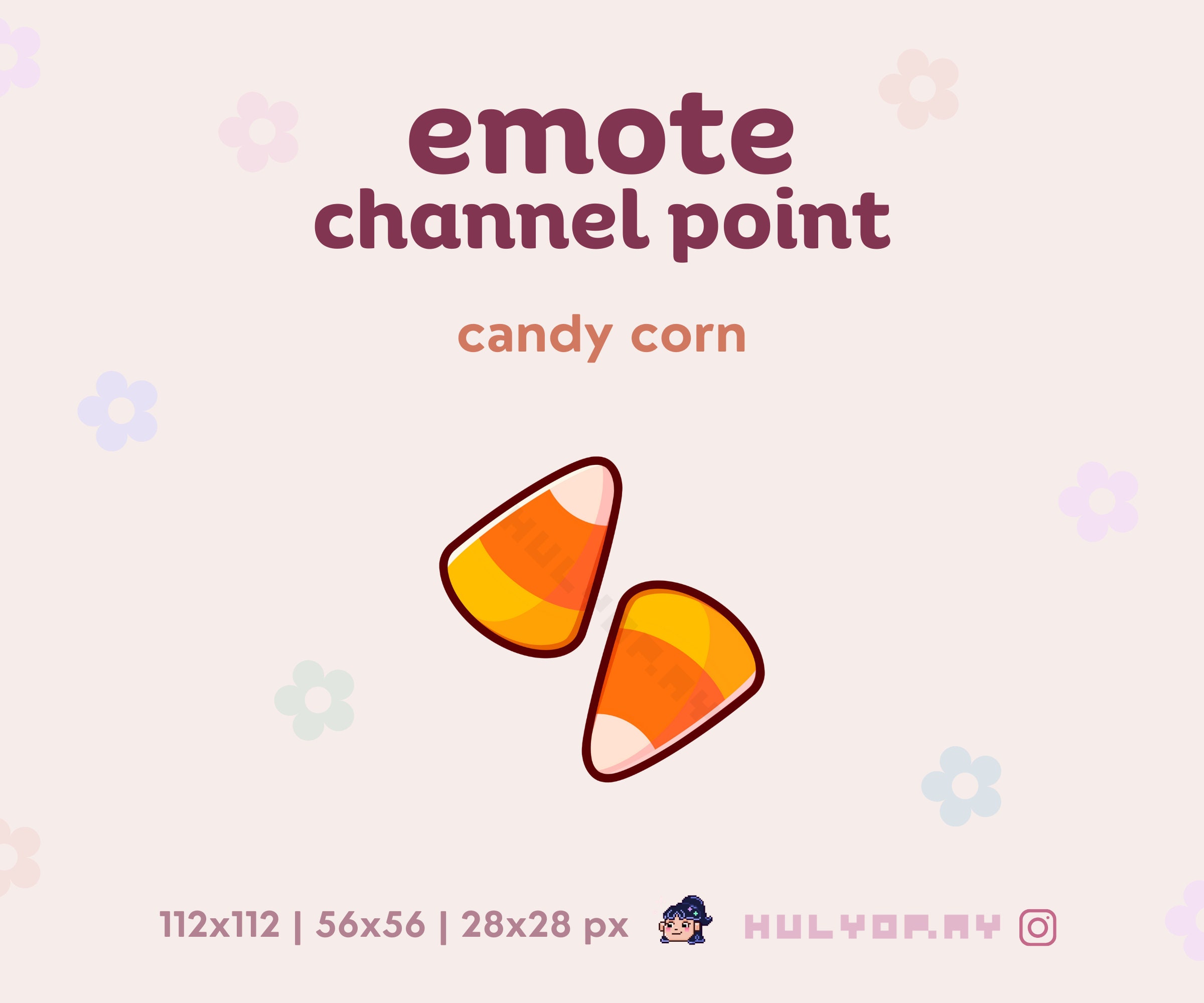 Candy Corn Channel Point Twitch Emote Spooky Halloween Trick or Treat ...