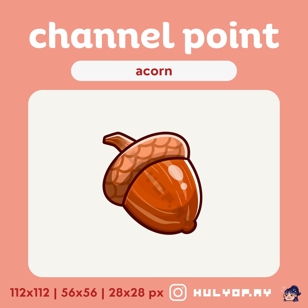 Acorn Channel Point Twitch Emote Cute Cottagecore Nature Fall Autumn ...