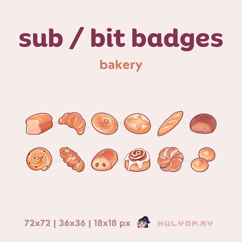 Twitch Badges Pastry - Etsy