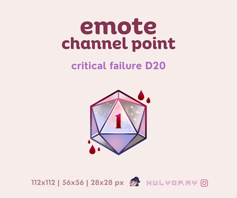 D20 | Critical Failure | Nat 1 | Twitch Emote | Channel Point | Dice ...