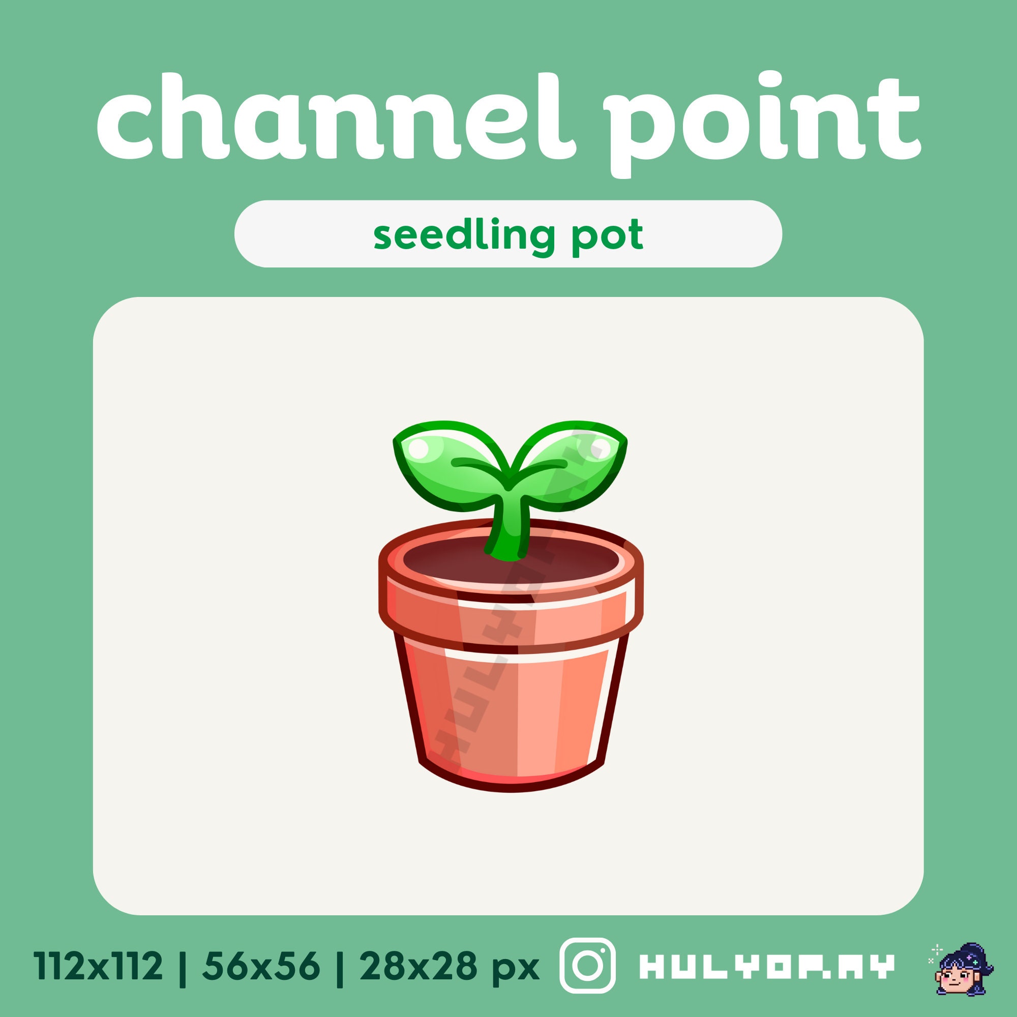 Seedling Pot Channel Point Twitch Emote Baby Plant Garden Cute ...