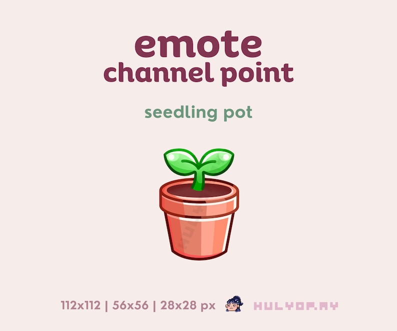 Seedling Pot | Channel Point | Twitch Emote | Baby Plant | Garden ...