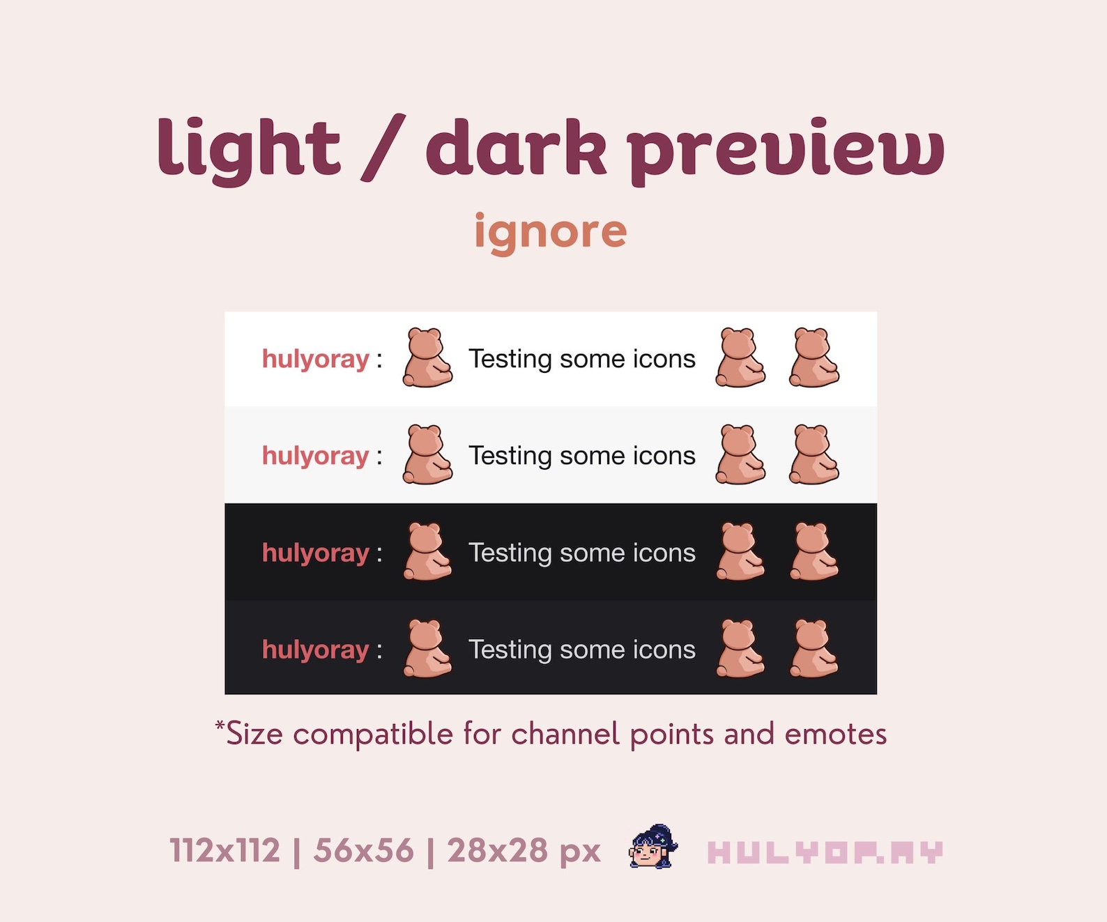 Grizzly Bear | Twitch Emote | Ignore | Channel Point | Cute Cub | Teddy ...