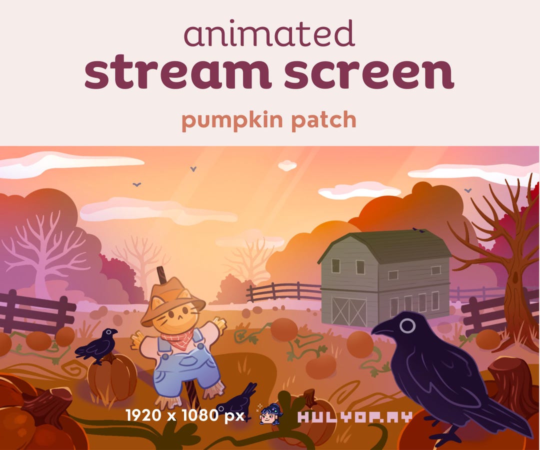 Pumpkin Patch | Animated Stream Screen | Twitch Overlay | Autumn ...