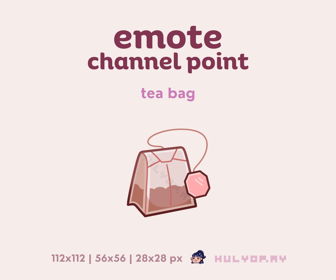 Tea Bag Channel Point | Emote for Twitch, Discord, and Youtube (digital ...