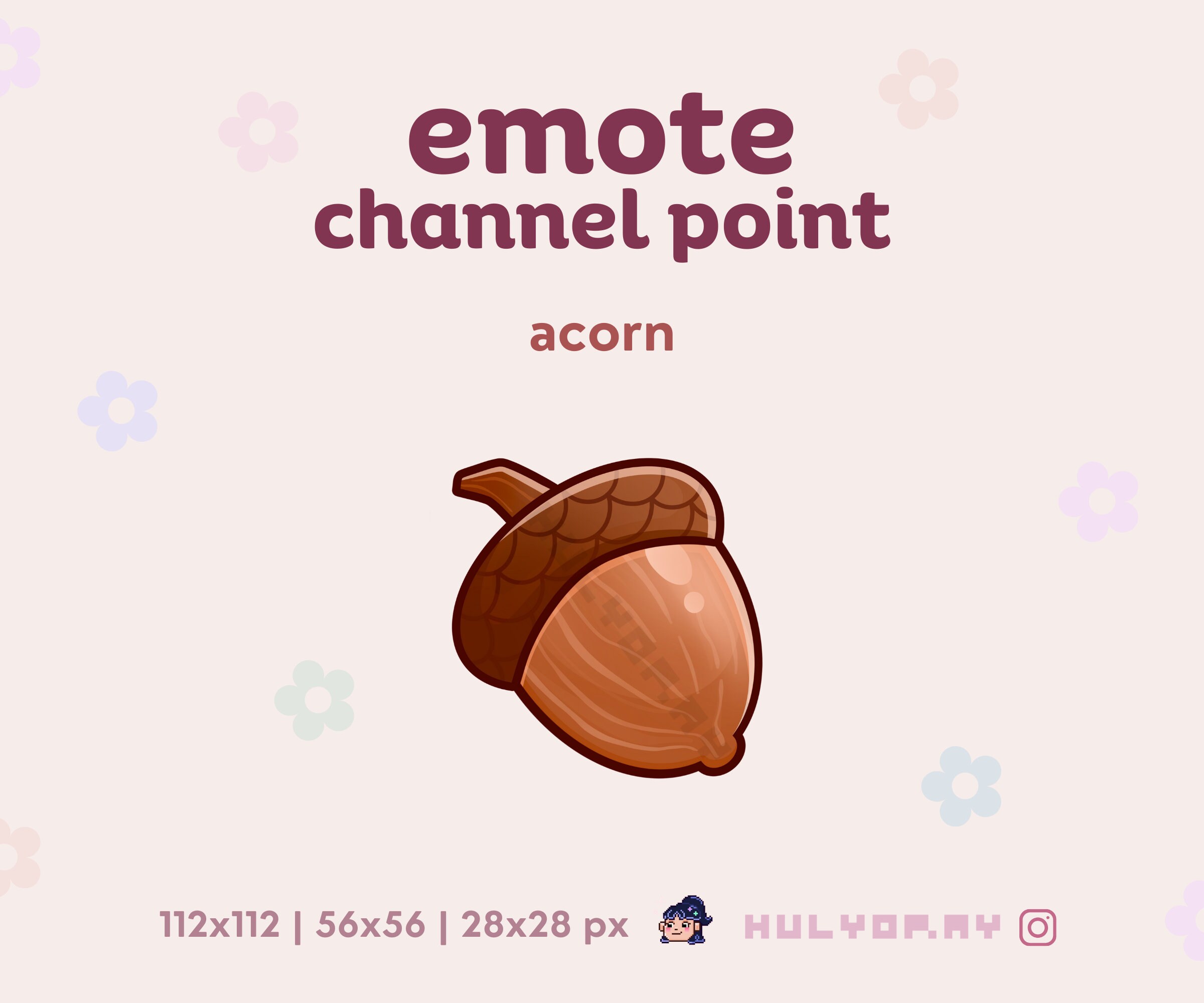 Acorn Channel Point Twitch Emote Cute Cottagecore Nature Fall Autumn ...