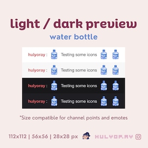 Water Bottle | Channel Point | Twitch Emote | H2O | Blue | Discord ...