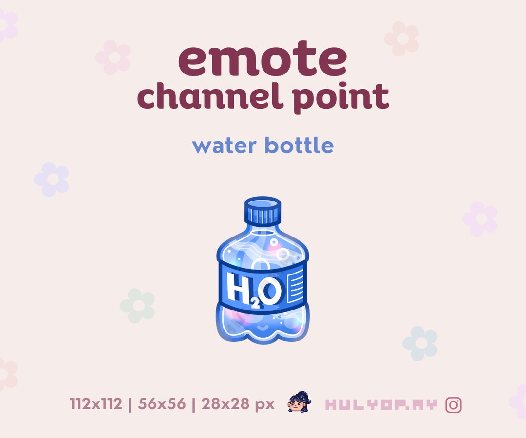 Water Bottle Channel Point Twitch Emote H2O Blue Discord Youtube ...