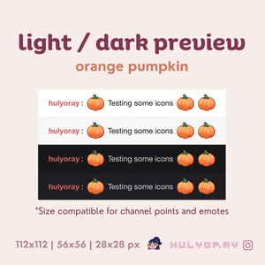 Orange Pumpkin | Channel Point | Twitch Emote | Fall Autumn | Halloween ...