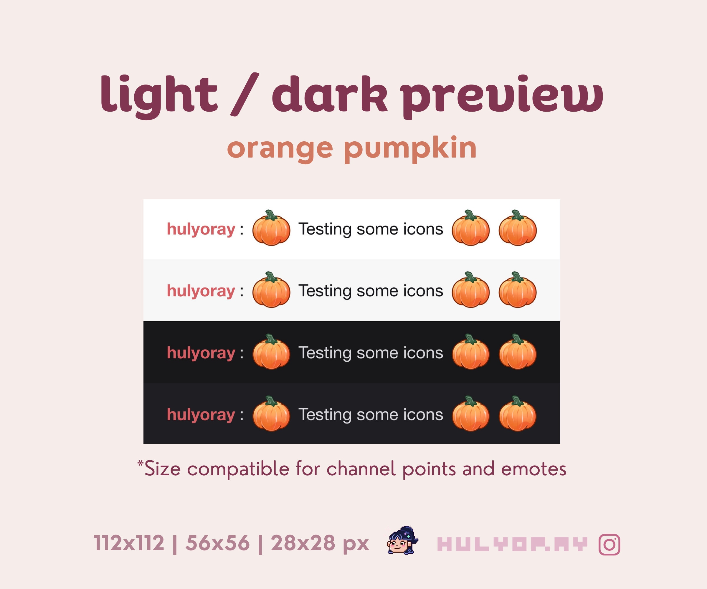 Orange Pumpkin | Channel Point | Twitch Emote | Fall Autumn | Halloween ...