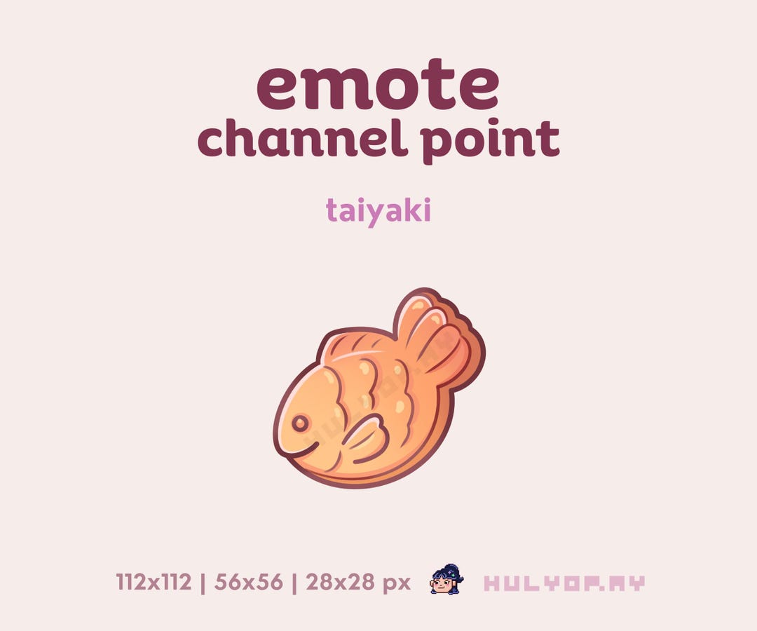 Taiyaki | Channel Point | Twitch Emote | Japanese Dessert | Sweet Snack ...