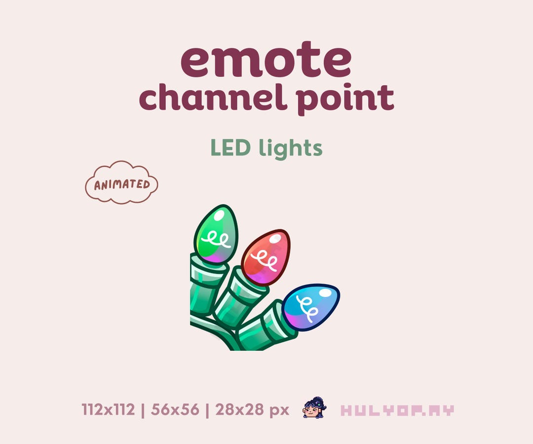 LED Lights | Channel Point | Animated Twitch Emote | Winter Holiday ...