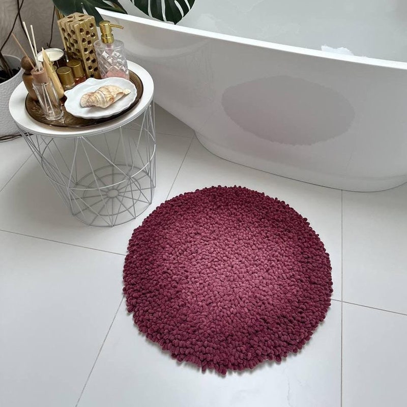 Round Bath Mat - Etsy
