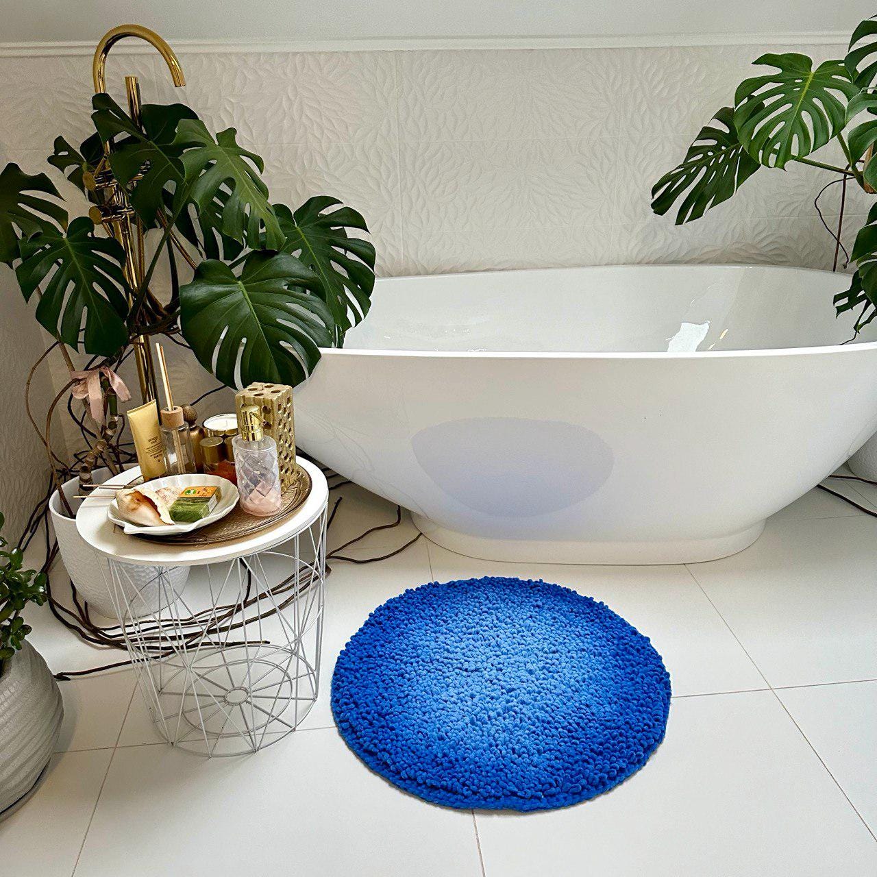 Round Bath Mat Plush 30 Inch Bathroom Rug - Etsy