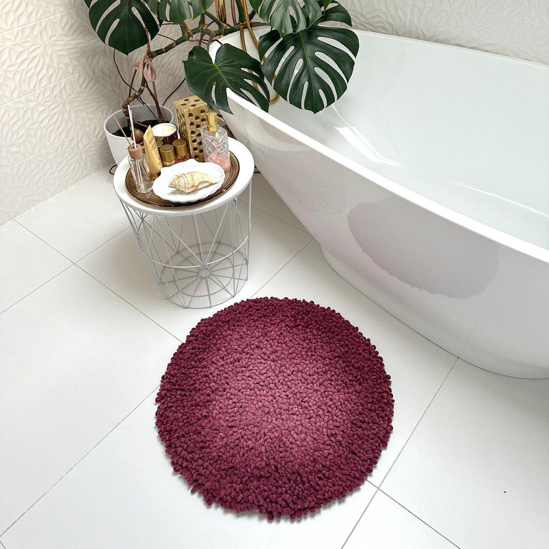 Round Bath Mat – Plush 30 Inch Bathroom Rug - Etsy