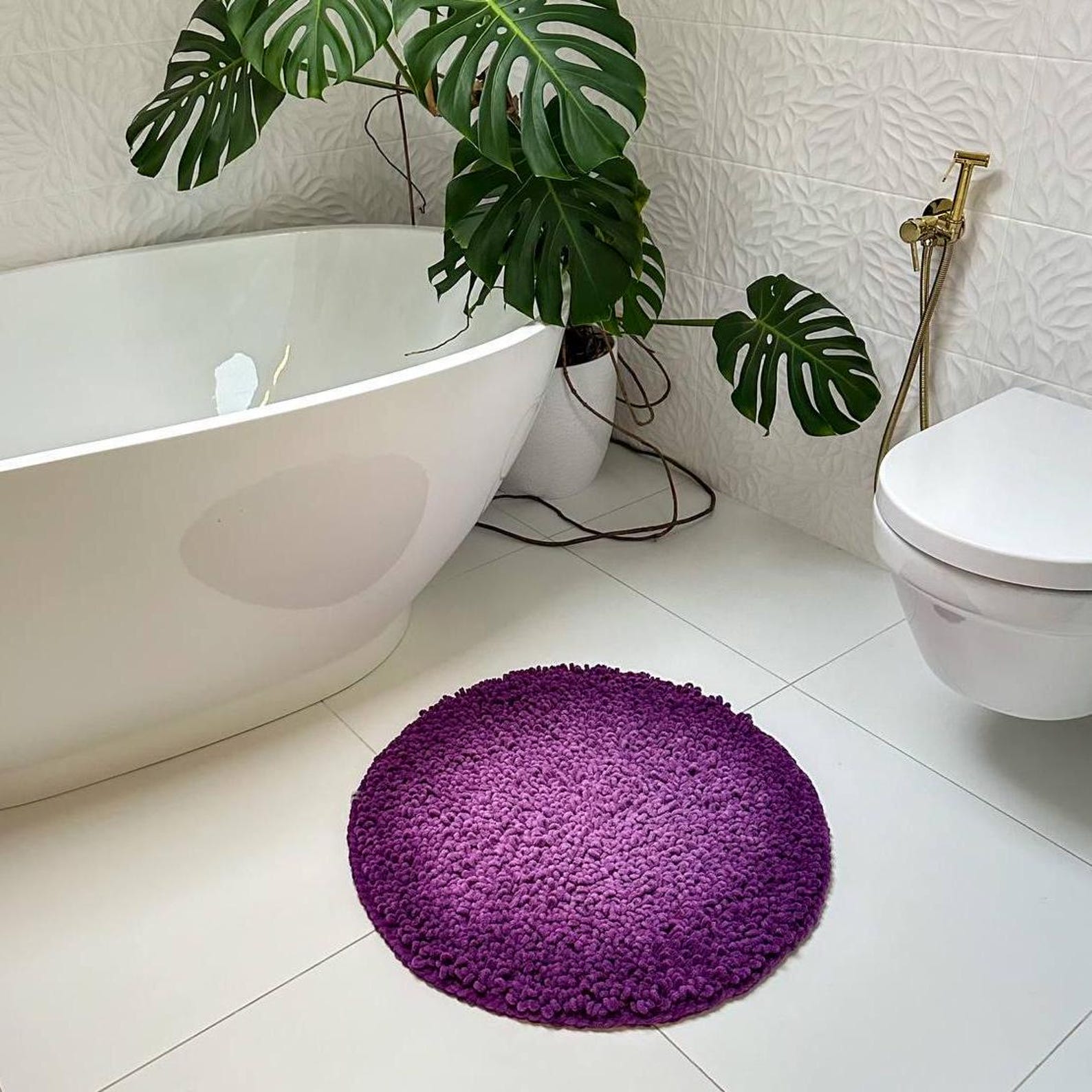 Royal Blue Bathroom Mat – Bathroom Rug 24 Inch - Etsy